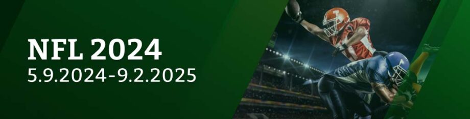 NFL 2024: Vedonlyönti, joukkueet, televisiointi & otteluohjelma